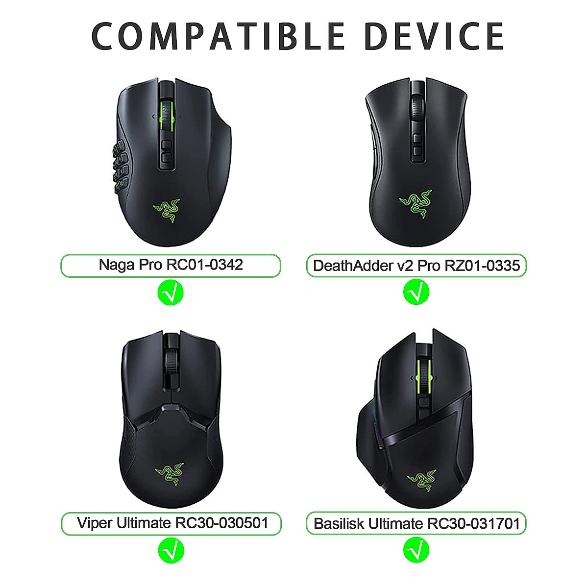 Runseed USB Cable Charging Cable for Razer Viper Ultimate/Razer Basilisk Ultimate/Razer Naga Pro/Razer DeathAdder V2 Pro Wireless Gaming Mouse