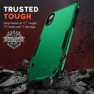 NTG Shockproof Designed for iPhone XR Case [2 Layer Structure Protection] [Military Grade Anti-Drop] Lightweight Shockproof Protective Phone Case for iPhone XR 6.1 inch, Forest Green