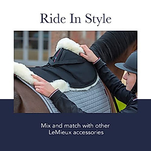 LeMieux Wither Free Half Saddle Pad - English Saddle Pads for Horses - Equestrian Riding Equipment and Accessories (Navy - Large)