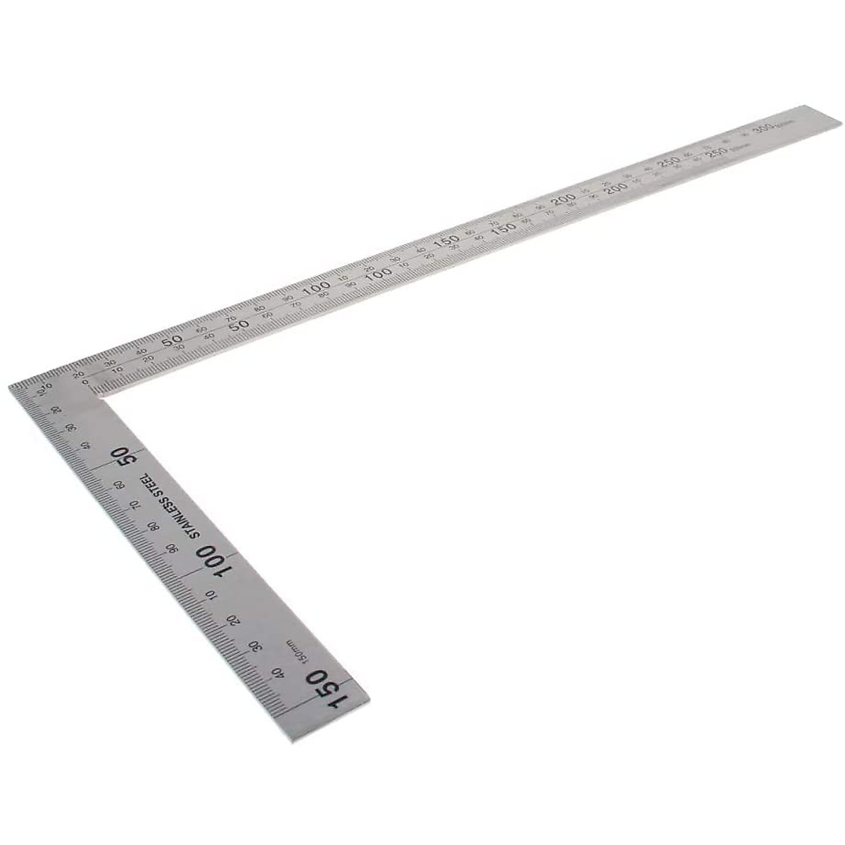 Heyiarbeit 150mmx300mm Stainless Steel Framing Square Right Angle Ruler Thicken Try Square Ruler Tools for Carpenter Engineer 1pcs