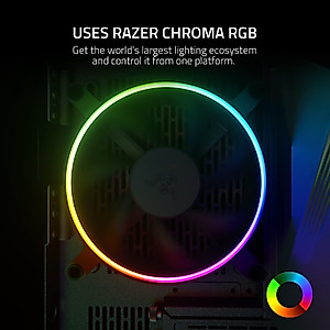 Razer Kunai Hydraulic 120MM aRGB PC Fan: Quiet, Powerful aRGB Fans - PWM Fan Controller Support & Connect Up to 8 Fans - Powered by Razer Chroma RGB - 3 Fans