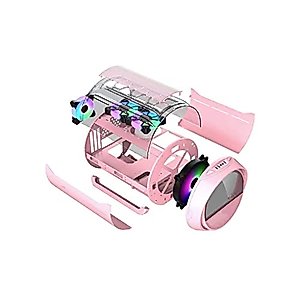 RHINMAX A20 Series Quantum M-ATX/ITX Computer Gaming case, Circular Shape,USB3.0, with 1 ARGB Luminous 20cm Fan(A20 Series Quantum)