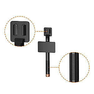 COMICA HR-WM Interview Handheld Adapter for Rode Wireless GO ME/BoomX-D/D Pro/BoomX-U Wireless Lavalier Microphone, Mic Handle for News Report, TV Interview and Video Shooting, etc.(with Windscreen)