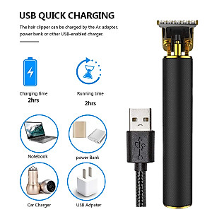 Professional Hair Clippers for Men, Electric T-Blade Hair Trimmer 0mm Baldheaded Hair Clipper Zero Gapped Detail Beard Shaver Barbershop