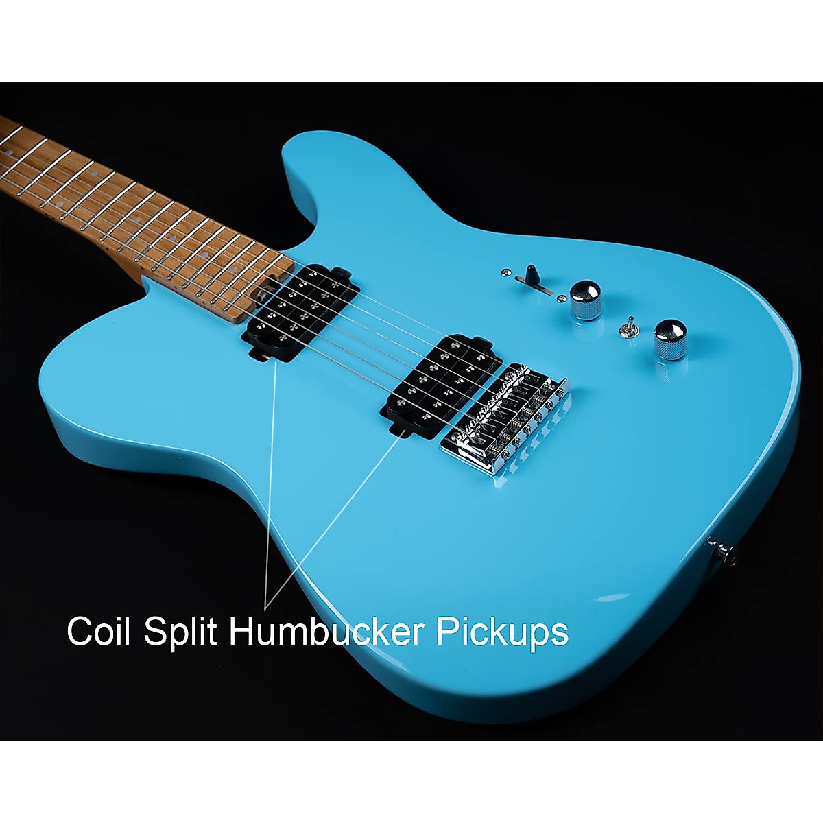 Censtar Electric Guitar, Solid Electric Guitar Consists of a Roasted Mahogany Body and Maple Neck,Professional/Full Size Mercury Electric Guitar for Adults.