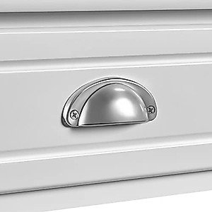 Topeakmart Home Office Writing Computer Desk with Shelves and Drawers, Corner Desk Laptop PC Table Working Station for Home Workers, White