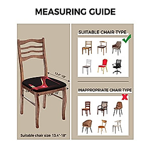 Dining Room Chair Seat Covers, Red Lipstick High Heel Shose Black Removable Stretch Chair Seat Cushion Slipcovers Protector for Holiday Party Festival Decoration, Set of 2