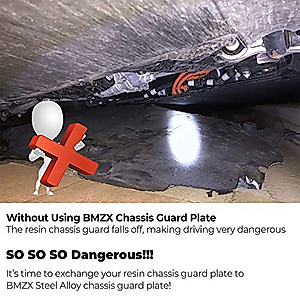 BMZX for Front Skid Plate Under Engine Guard for Tesla Model 3 2017-2024 & for Tesla Model Y 2020-2024 Front Chassis Guard Plate Splash Shield Cover All Weather Heavy Duty Protection