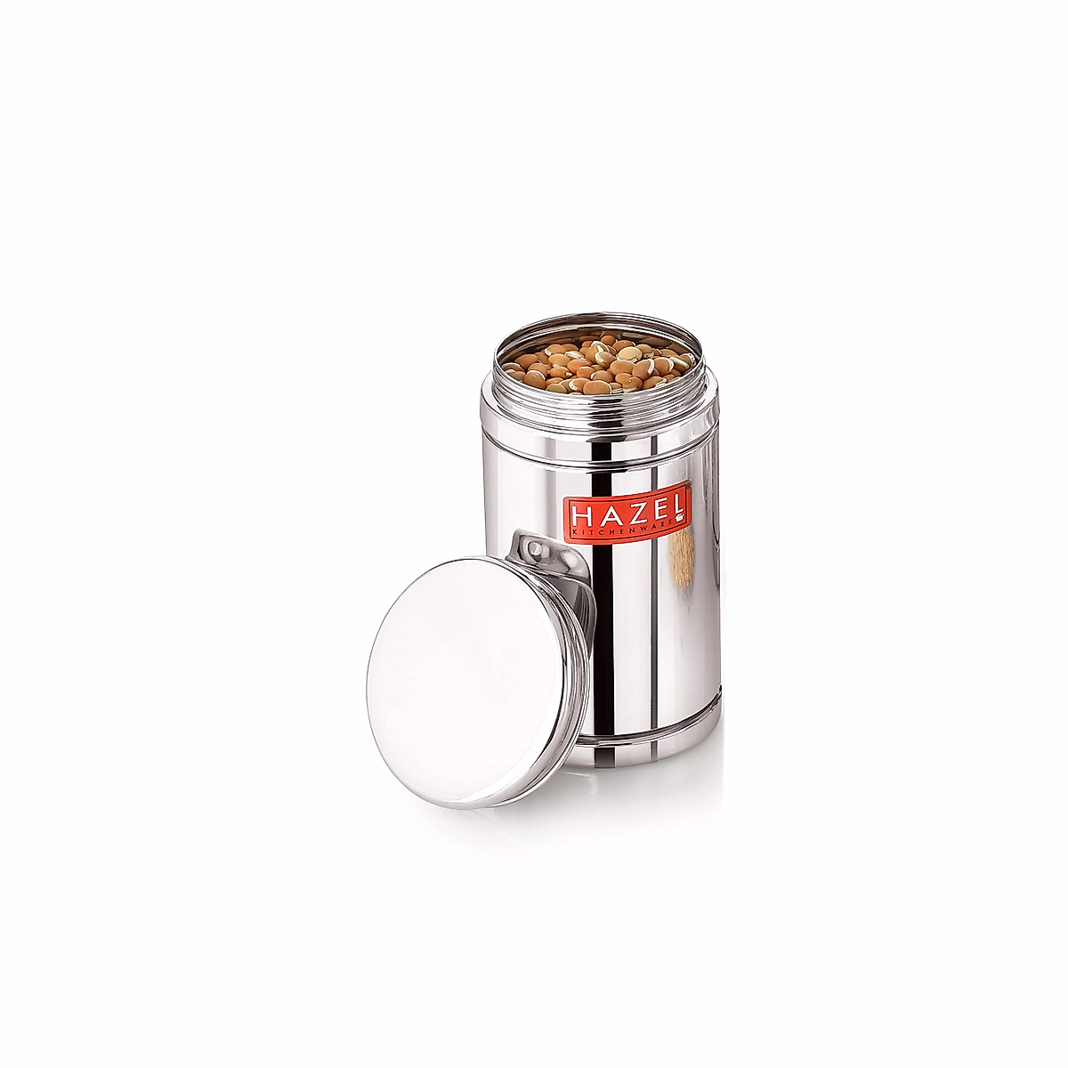 HAZEL Stainless Steel Airtight Container | 800 ml Steel Storage Box For Kitchen | Steel Container Jar For Kitchen Storage | Ideal For Storing Rice, Cereal, Pulse, Snacks