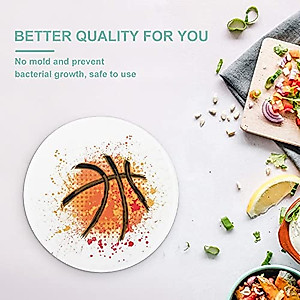 Basketball Cutting Board Tempered Glass Chopping Board for Kitchen Hotel