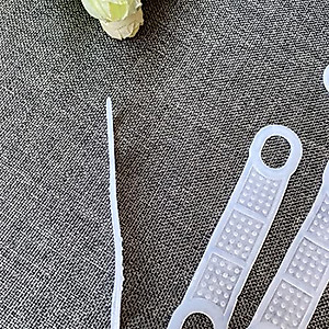 BLUECELL 100 Pcs Clear Non-Slip Rubber Clothes Hanger Grips Clothing Hanger Strips