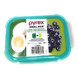 PYREX Divided Glass Storage Rectangle Small, 1 EA