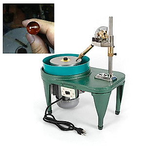 Gem Faceting Machine, 2800RPM Jade Stone Angle Machine 110V 180W Jade Grinding Polishing Machine Rock Jewelry Polisher Flat Grinder with Manipulator for Jewelry Making Polishing & Buffing