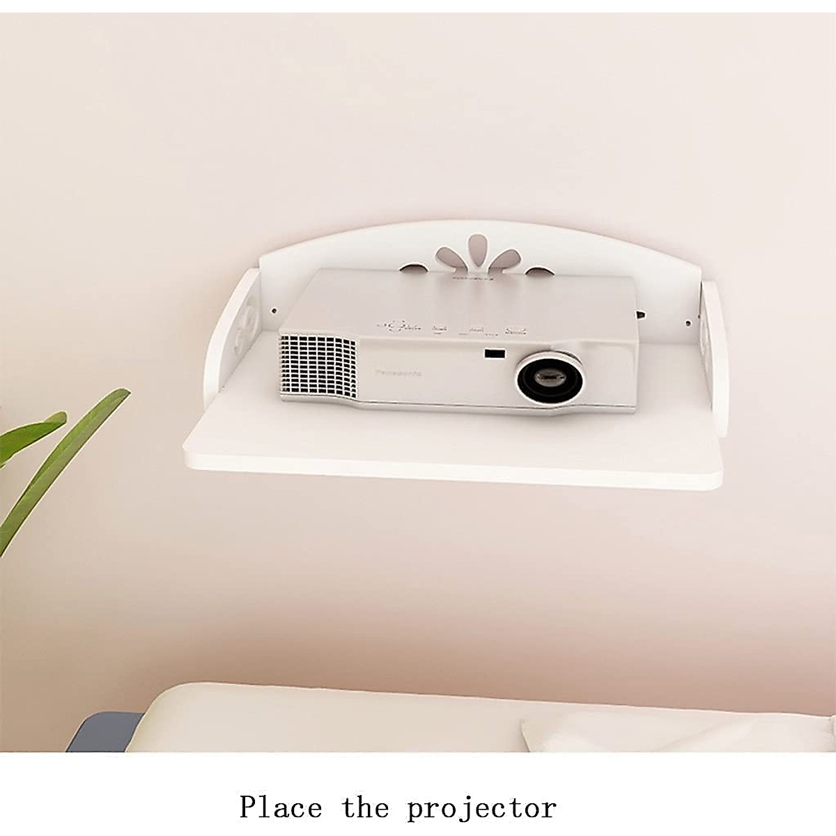 AVEEWA Wireless Router Storage Shelf Wireless Router Storage Box Desktop Set- Top Box Rack WiFi Box/White/25 * 20 * 8Cm