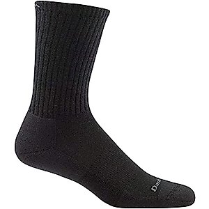 DARN TOUGH (Style 1657) Men's The Standard Lifestyle Sock - (Black, Large) - 6 Pack Special