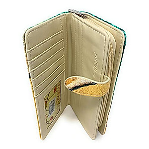 Shag Wear Baby Turtles Large Wallet for Women Yellow 7"