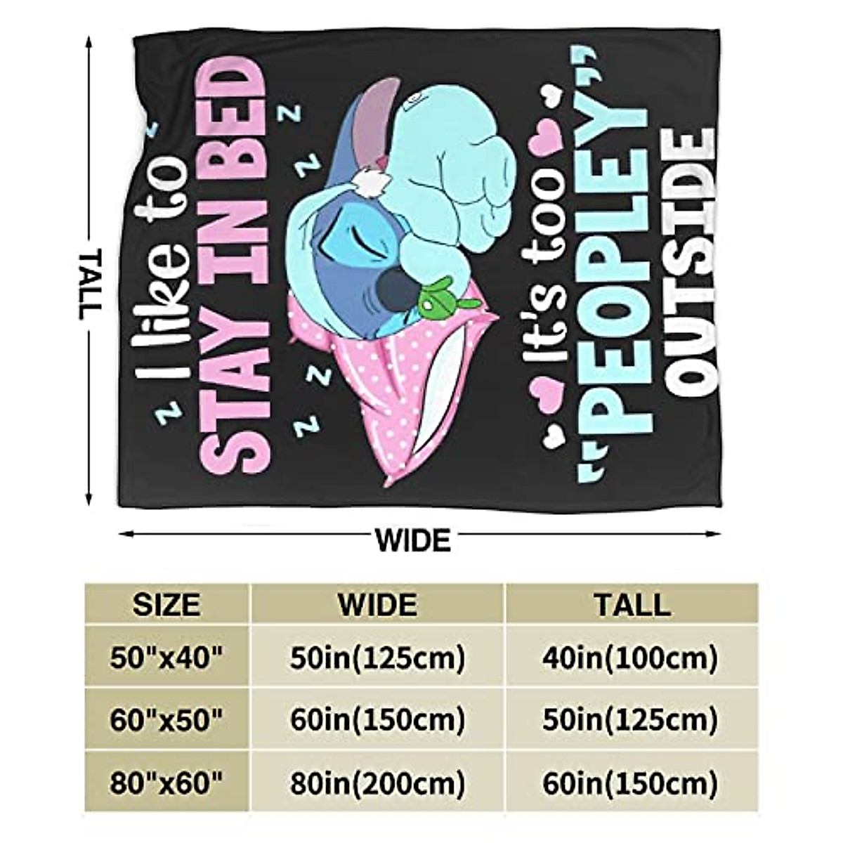 Shoutai Cartoon Blanket Ultra-Soft Throw Blankets Fleece Blanket Cozy Warm Flannel Blankets for Living Room Couch Bed All Season 50''x40''
