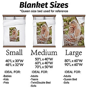New Mom Gifts for Women/Mom/Baby Custom Blankets with Photos and Text Multiple Colors and Sizes Soft Flannel Personalized Blankets Customized Blankets with Photos Christmas Blanket Gifts