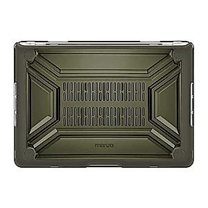 MOSISO Compatible with MacBook Pro 13 inch Case M2 2023 2022 2021 2020 A2338 M1 A2289 A2251 with Touch Bar Touch ID, Heavy Duty Plastic Hard Shell Case with TPU Bumper & Keyboard Cover, Army Green