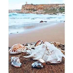 MEVECCO Gold Dainty Anchor Pendant Necklace,14K Gold Plated Cute Horizontal Hammered Necklace for Women