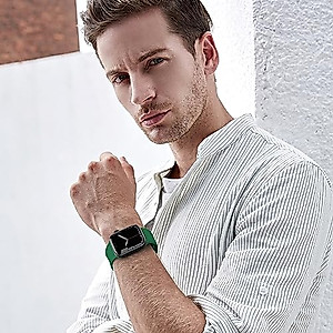 (6 Pack) Sport Band Compatible with Apple Watch Bands 38mm 40mm 41mm 42mm 44mm 45mm 49mm Silicone iWatch Band Ultra 2/Ultra SE Series 9 8 7 6 5 4 3 2 1 Women Men (38mm/40mm/41mm S/M, Red/White/Emerald Green/Sunglow/Brown/Black)