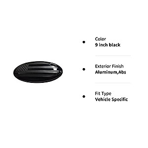 Shenwinfy for Ford Emblem, 9 Inch Front Grill Rear Tailgate Emblem Fit for 04-14 F150, 11-14 Edge, 11-16 Explorer, 06-11 Ranger, 07-14 Expedition