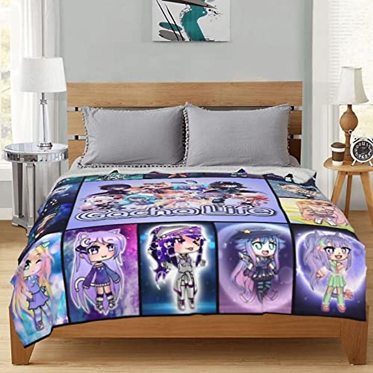 Stole Christmas Cartoon Blanket Anime Game Throw Blankets Ultra Soft Flannel Fleece Light Weight for Kids Adults Gift 60"X50" 8-2