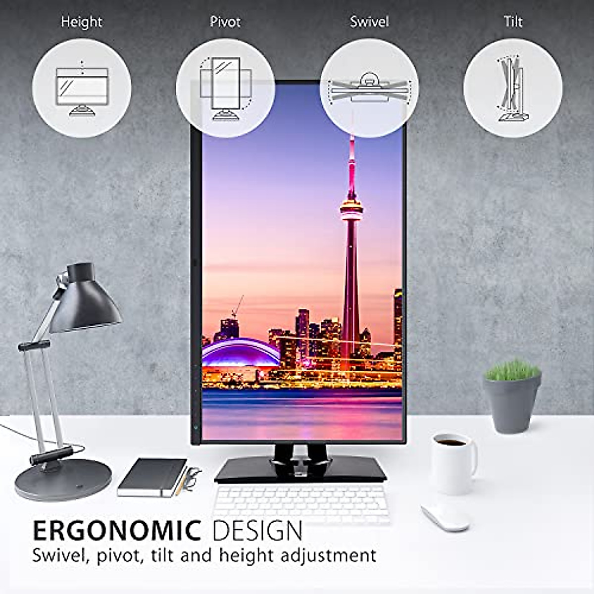 ViewSonic VP2785-4K 27-inch 4K Ultra HD Professional Monitor with 99% Adobe RGB, Delta E<2, Hardware Colour Calibration, 2x HDMI, Display Port, USB-C for Graphic Design, Photo & Video Editing