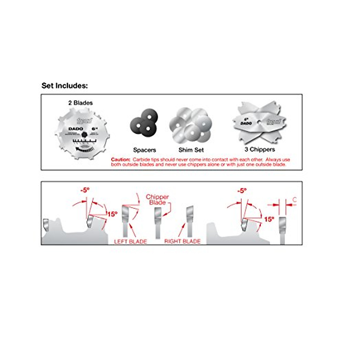 Freud SD206: 6" Pro Dado Set