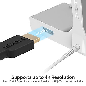 SABRENT Multi Port iMac Hub with Front Access USB Ports, SD/Micro SD Card Reader, 3.5mm Headphone Jack and Rear HDMI 2.0 Output (iMac 2017 to 2020) (HB-SIMC)