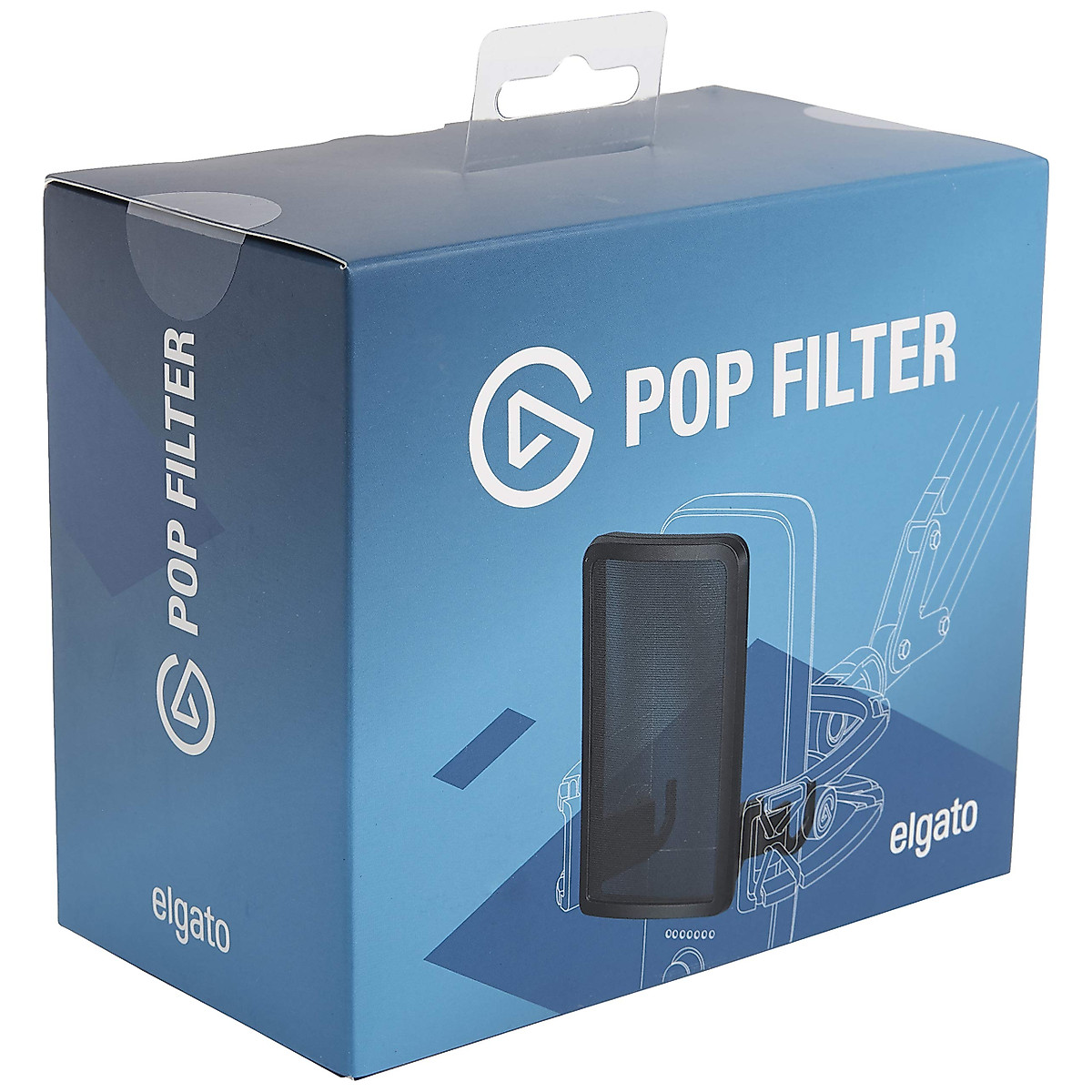 Elgato Pop Filter - Anti-Plosive Noise Shield Eliminates Pops and Hisses, Dual-Layer Steel Mesh with Magnetic Attachment Points, Custom Built for Elgato Wave:1/3, Black