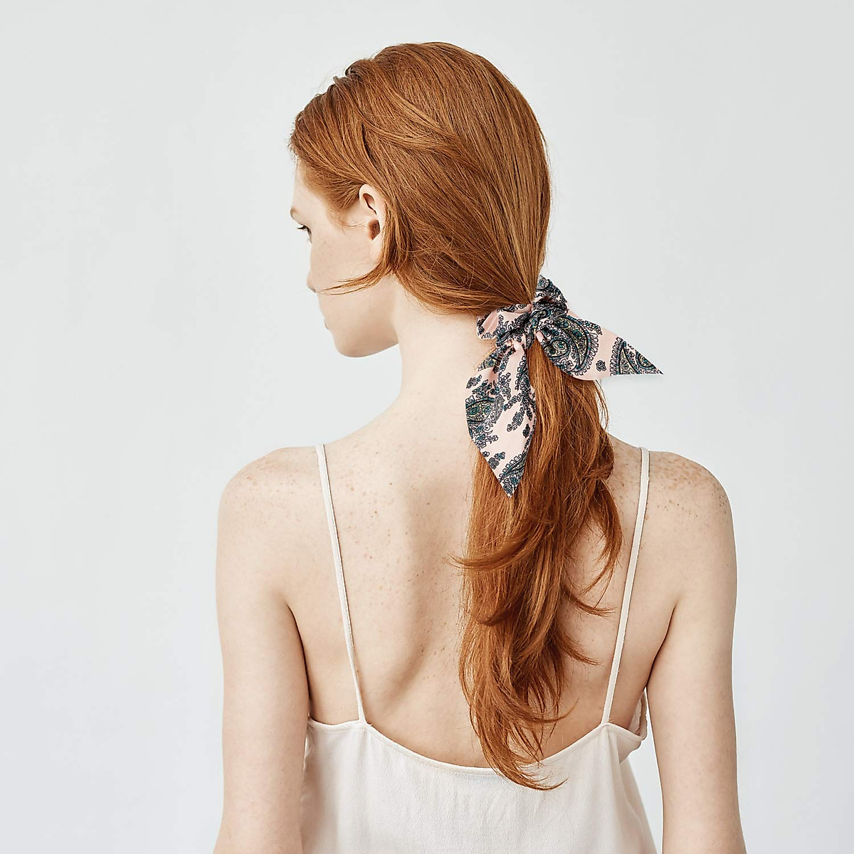 24 Pieces Hair Scrunchies Soft Scarves Scrunchies Elastic Hair Bands Bow Hair Ties Rabbit Ears Scrunchy Ponytail Holder Hair Accessories for Women Girls (Style A)