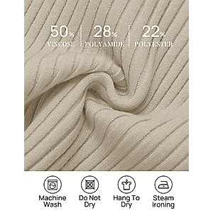 ZESICA Womens Ribbed Tank Tops 2024 Summer Sleeveless High Neck Casual Slim Fitted Basic Knit Shirts,Sand,Small