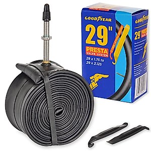 Goodyear 48mm Presta Valve Tube - 29 Inch Butyl Rubber - Durable Mountain Bicycle Tire Tube for Cycling - 29 x 2.1/2.4