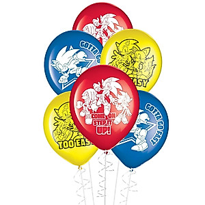 Party City Sonic The Hedgehog Birthday Decorations, Party Supplies, Scene Setter, Candle, Balloons, Swirl Decorations