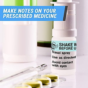 300 Labels - Shake Well Before Using Labels - Teal Green, 1.7 inches x 0.4 inches for Veterinary Care Stickers, Strong Adhesive, Prescription Packages, Pharmacy Bottles, Refrigeration