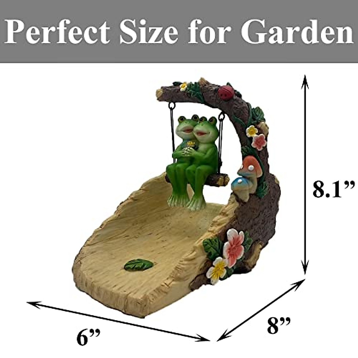 Outdoor Statue for Gutter Downspout Extension Decoration, Frog Couple Garden Statue & Sculpture Gutter Downspout Extender Guardian Accessory, Patio, Yard, Lawn Ornament Splash Block Decorative.
