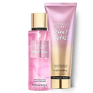 Victoria's Secret Velvet Petals Fragrance Mist and Body Lotion Gift Set (Velvet Petals)