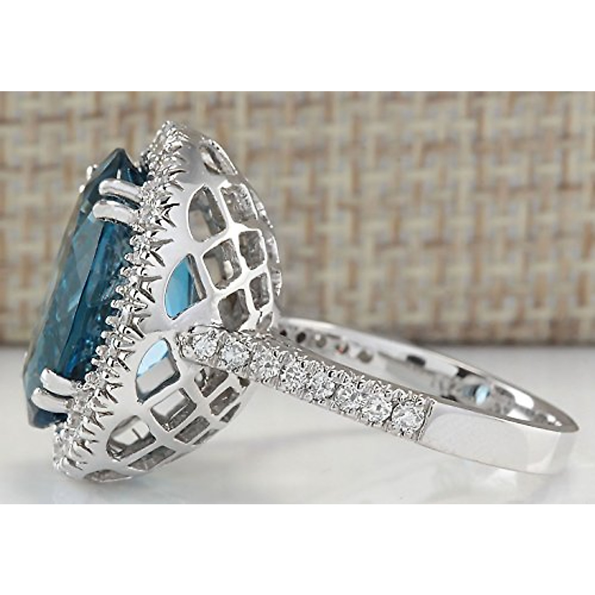 Wassana Women Fashion London Blue Topaz Gemstone 925 Sterling Silver Ring Bridal Jewelry (6)