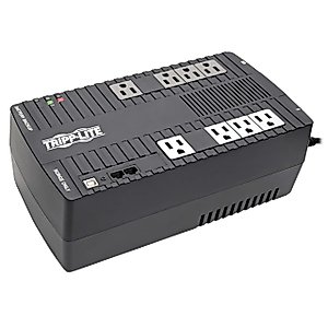 Tripp Lite 700VA UPS Battery Backup Surge Protector, AVR Automatic Voltage Regulation, 8-Outlet Uninterruptible Power Supply, Dataline Protection, 3-Year Warranty & $100,000 Insurance (AVR700U)