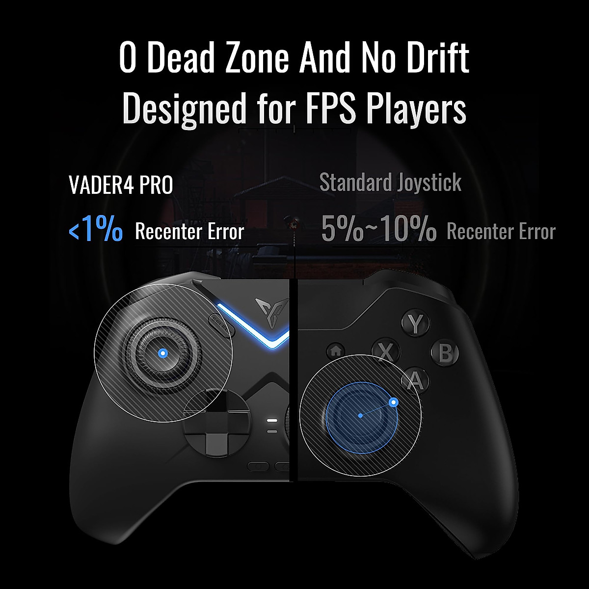 FLYDIGI Vader 4 Pro Controller Force Adjustment Lever Joystick Hall & Micro Triggers 1000Hz Report Rate Stereo Vibration 800mAh Multi-Platform for PC/TV/NS/Android