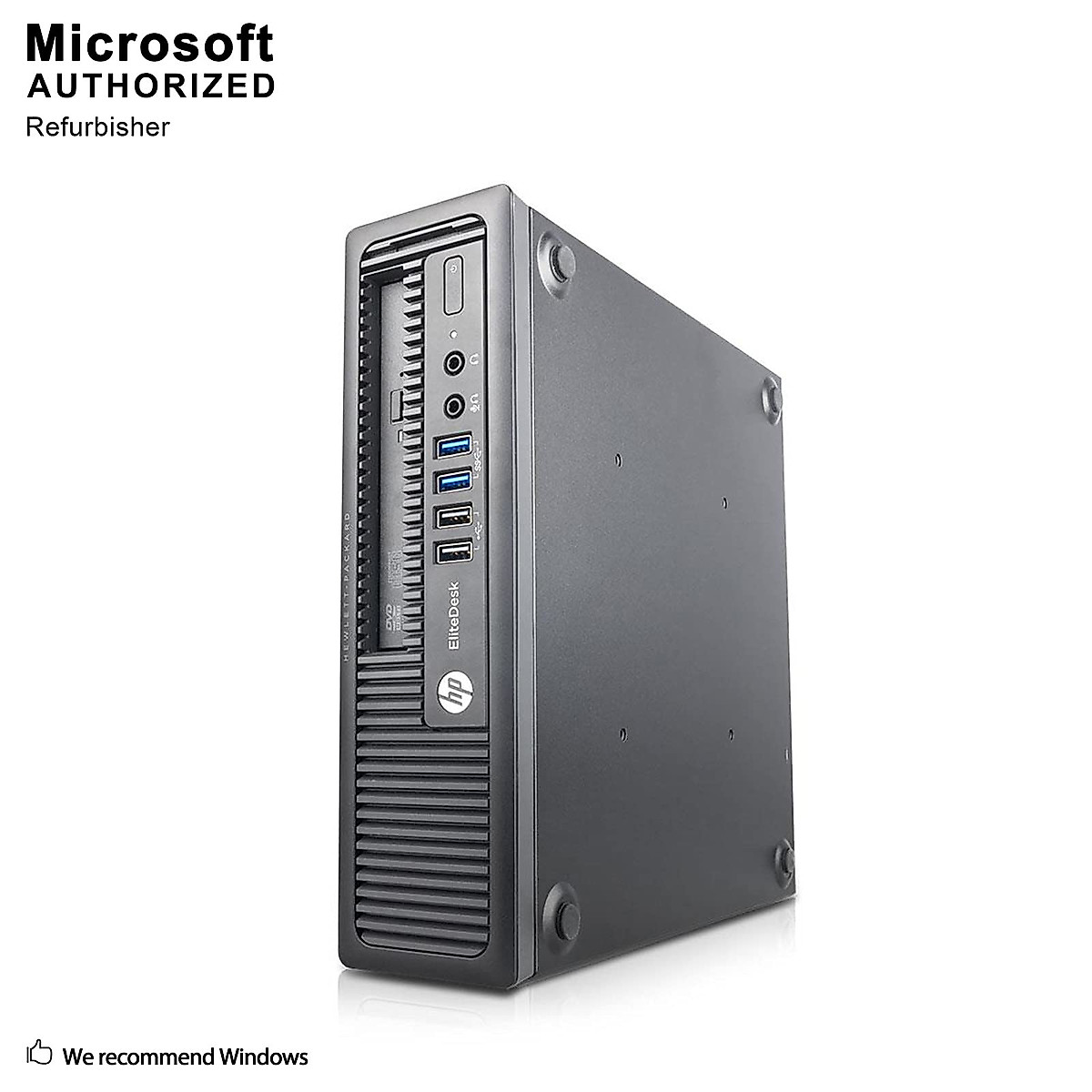HP EliteDesk 800 G1-USFF, Intel Core i5-4590S 3.0GHz, 4GB RAM, 500GB Hard Drive, DVD,Windows 10 Pro 64Bit (Renewed)