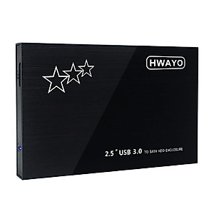 1TB External Hard Drive Portable - HWAYO 2.5'' Ultra Slim HDD Storage USB 3.0 for PC, Laptop, Mac, Chromebook (Black)