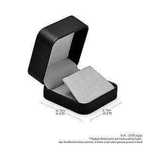 Oirlv Premium Leather Earring Gift Box Black Earring Storage Case