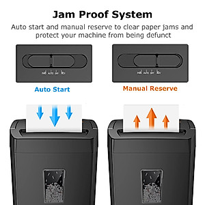 Bonsaii 12-Sheet Cross Cut Paper Shredder, 10-Minute 5.5 Gal Home Office Heavy Duty Shredder for Paper, Credit Card, Mails, Staples, with Transparent Window, High Security Level P-4 (C275-A)