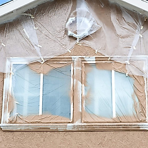 Aluf Plastics Plastic Sheeting - 10' x 100', 6 MIL Heavy Duty Gauge - Clear Vapor and Moisture Barrier Sheet Tarp/Drop Cloth for Painting, Furniture Covers, Carpet Cover, Floor, Paint, Painters