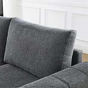 FANCUF Upholstered Modular Sofa, U-Shaped Sectional Sofa Sets for Living Room Apartment(4-Seater with 2 Ottoman)