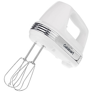 Cuisinart Power Advantage 5-Speed Hand Mixer, White and Cuisinart Stainless Steel Mixing Bowls, 3-Piece Set