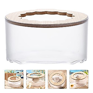 LUOZZY Hamster Bathroom Hamster Sand Bath House Rat Toilet Hamster Hideout Hamster Bath Box (A)