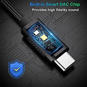 COOYA USB C to 3.5mm Audio Adapter for iPone 15 Pro Max iPad 10th Google Pixel 8 7 Headphone Adapter Type C to Aux Dongle Stereo Earphone Connector for Samsung S23 FE S22 S21 Fold Flip5 A54 OnePlus 11